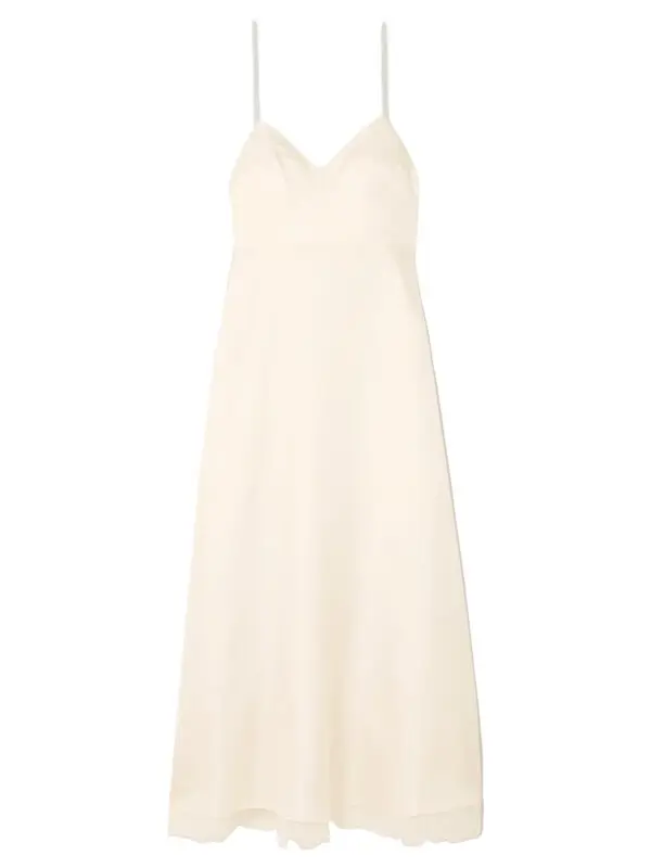RÓHE Silk Lace-trimmed Maxi Dress - Cream
