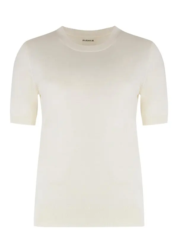 P.a.r.o.s.h Short Sleeve Crewneck Jumper - White
