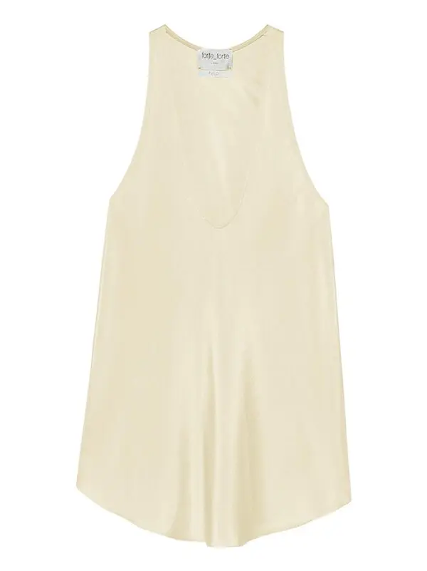 FORTE_FORTE V-neck Sleeveless Top - White