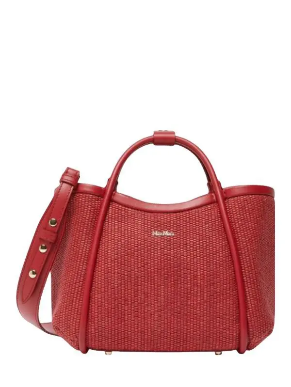 Max Mara Woven Tote Bag - Red