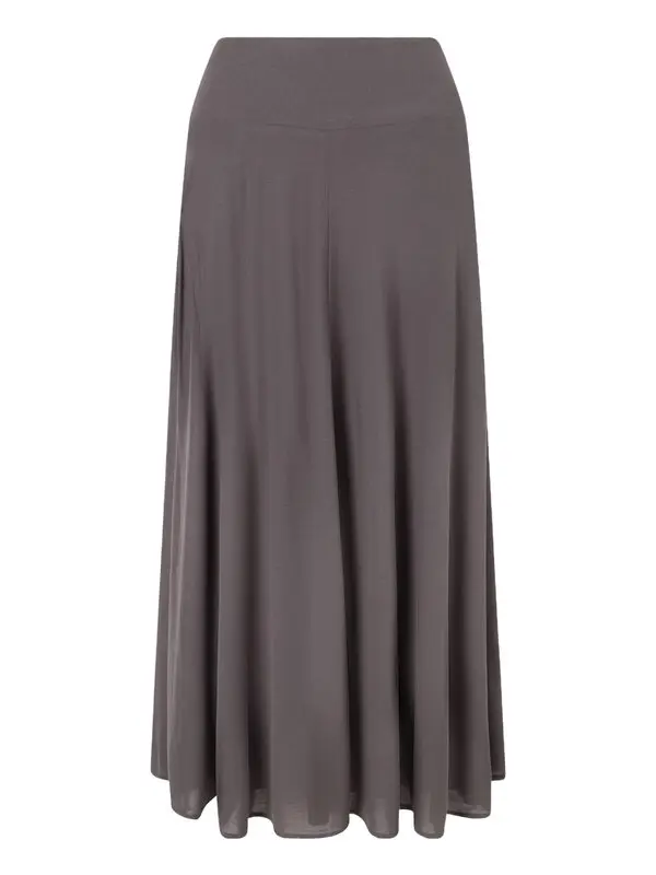 ST. AGNI Ribbed Midi Skirt - Black
