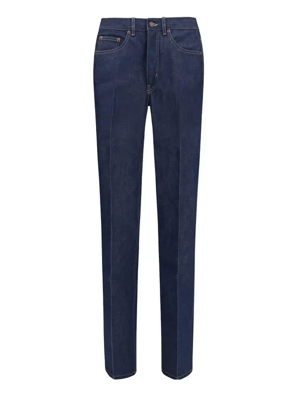 Chloé Logo Patch Skinny Jeans - Blue