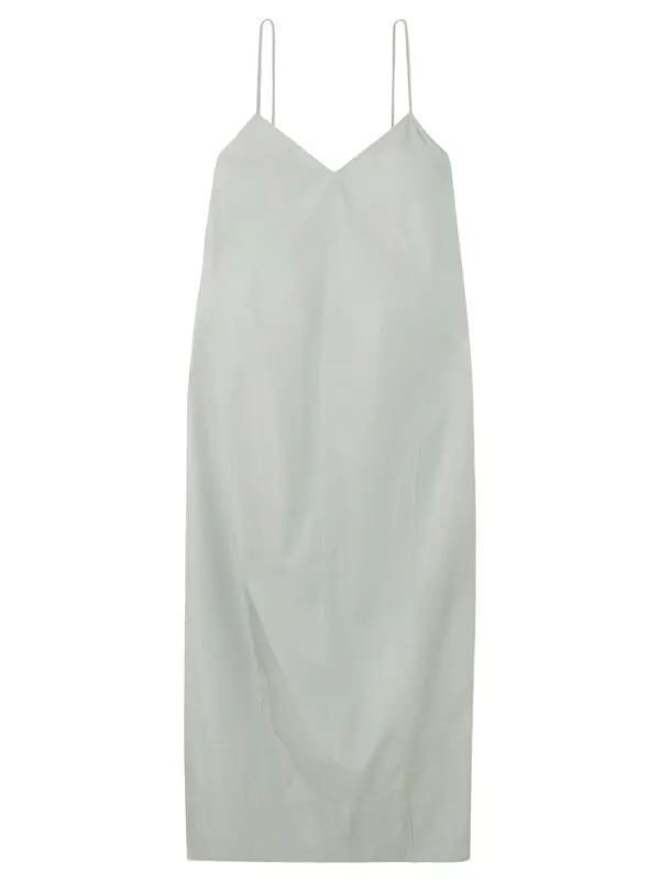ST. AGNI Recycled Taffeta Midi Dress - Silver
