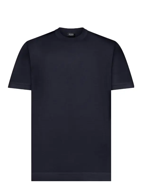 Zegna Crewneck Stripe T-shirt - Black