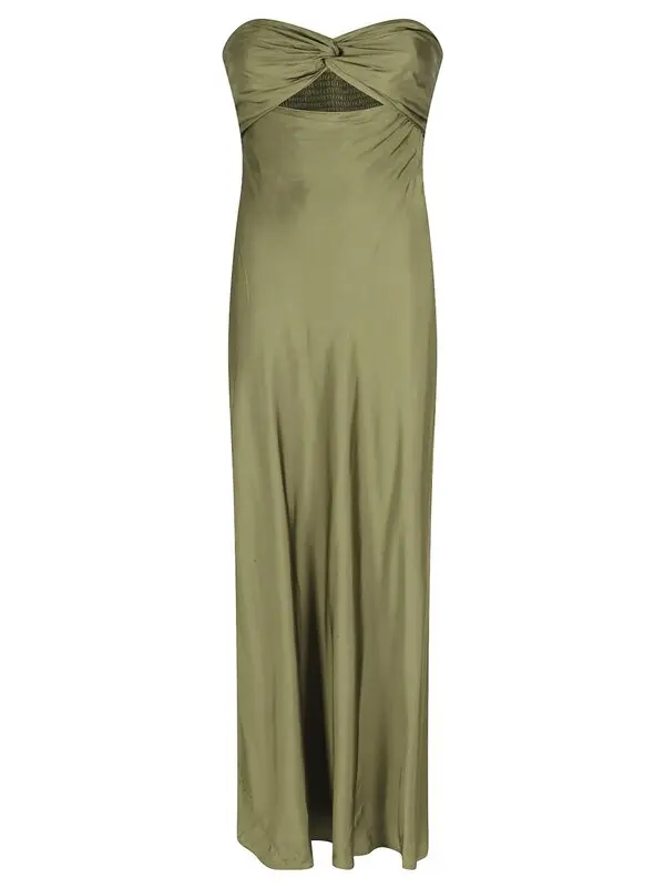 Essentiel Antwerp Strapless Midi Dress - Green