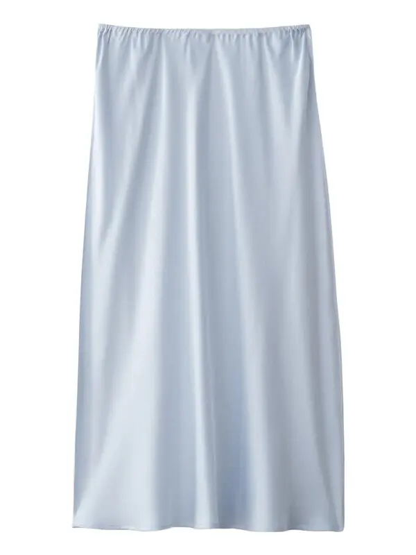 LISA YANG Midi Skirt - Light Blue
