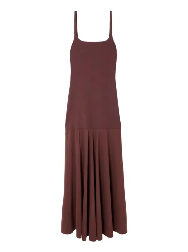 ST. AGNI Sleeveless Square Neck Dress - Plum