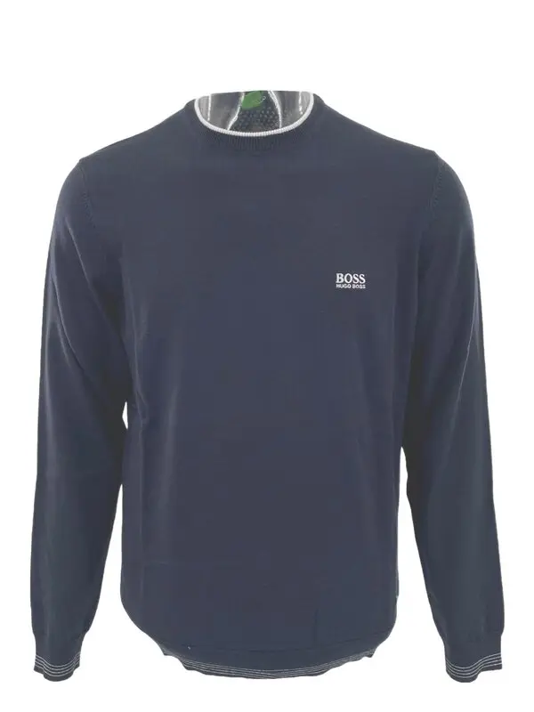 Hugo Boss Round Neck Long Sleeve Sweater - Black
