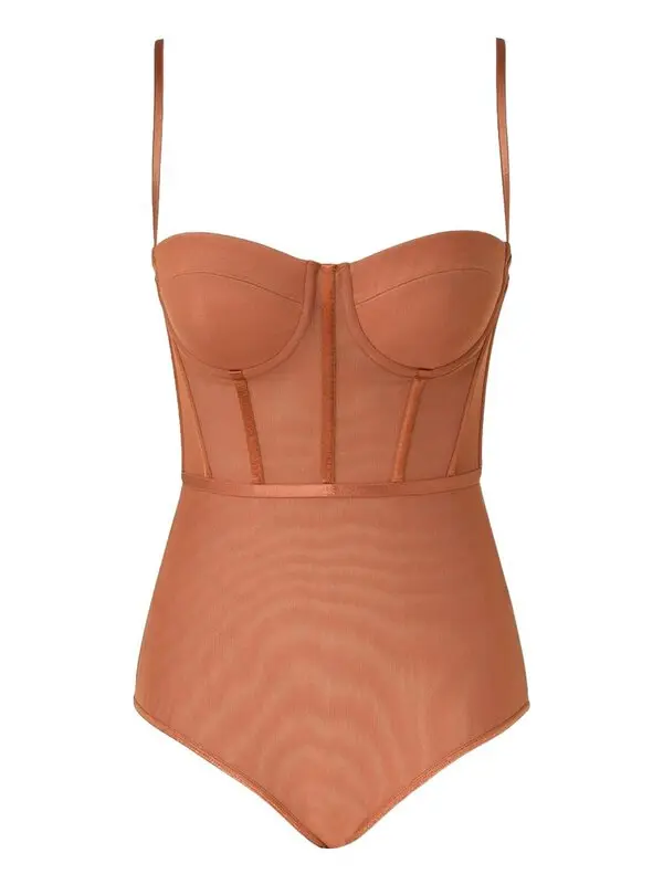 Zimmermann Rebellion Corset Bodysuit - Tan