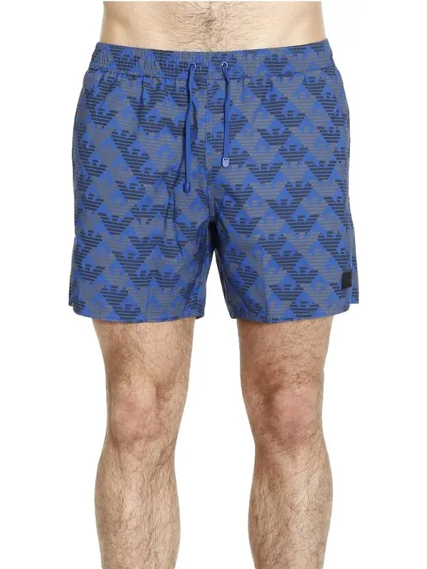EA7 Logo Detail Shorts - Blue