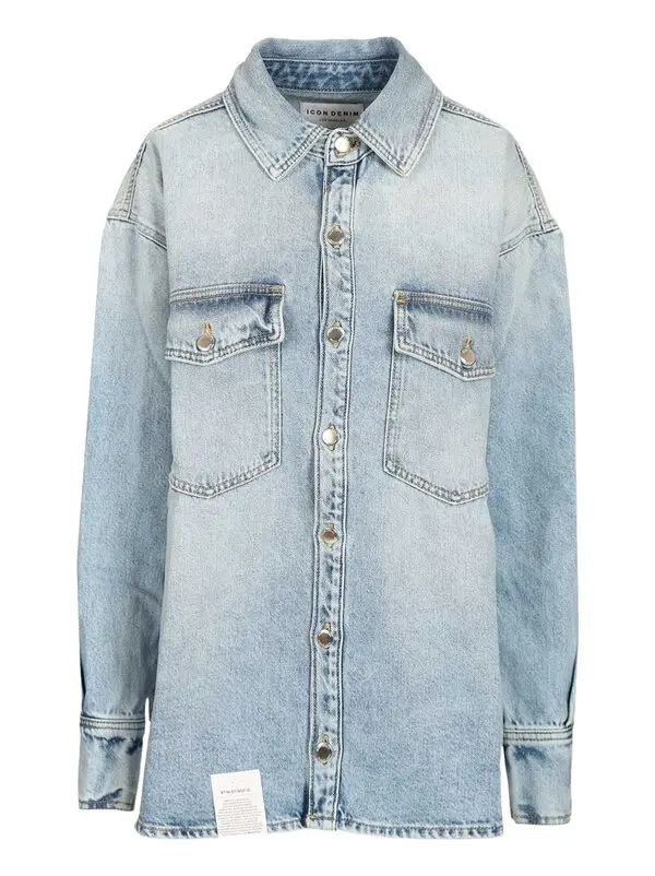ICON DENIM LOS ANGELES Oversize Denim Shirt - Gray