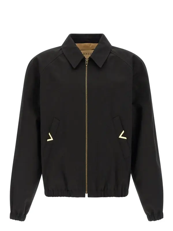Valentino Garavani Vgold Zip-up Jacket - Black