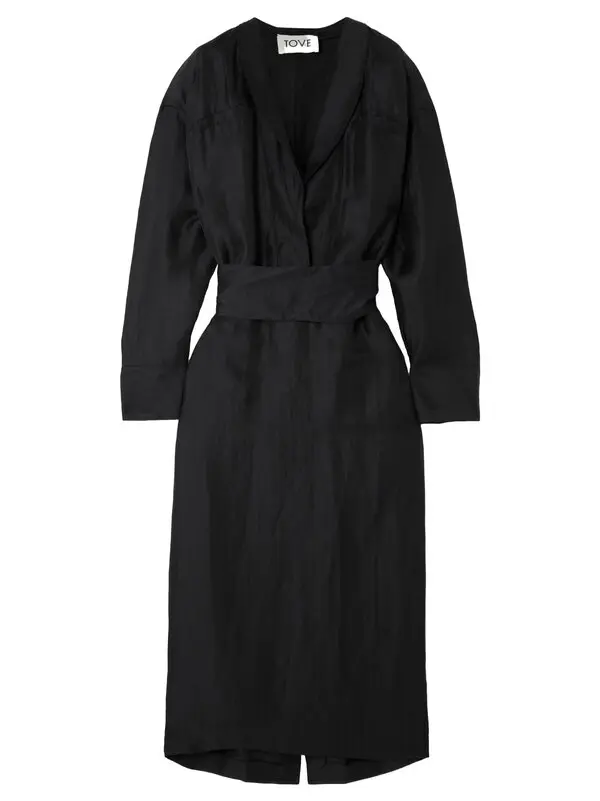 Tove Rhys Belted Midi Dress - Black