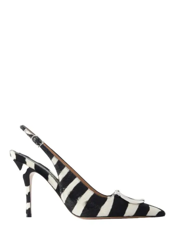 FERRAGAMO Sara Zebra Stripe High-heeled Sandals - Zebra Print