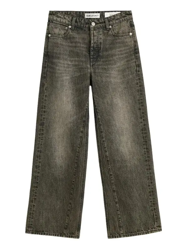 Our Legacy Treble Cut Wide-leg Jeans - Green