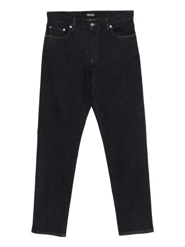 Zegna Buttoned Jeans - Black
