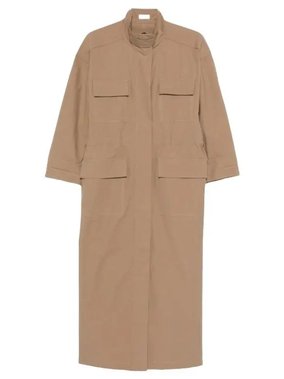 Brunello Cucinelli Flap-pocket Maxi Dress - Light Brown