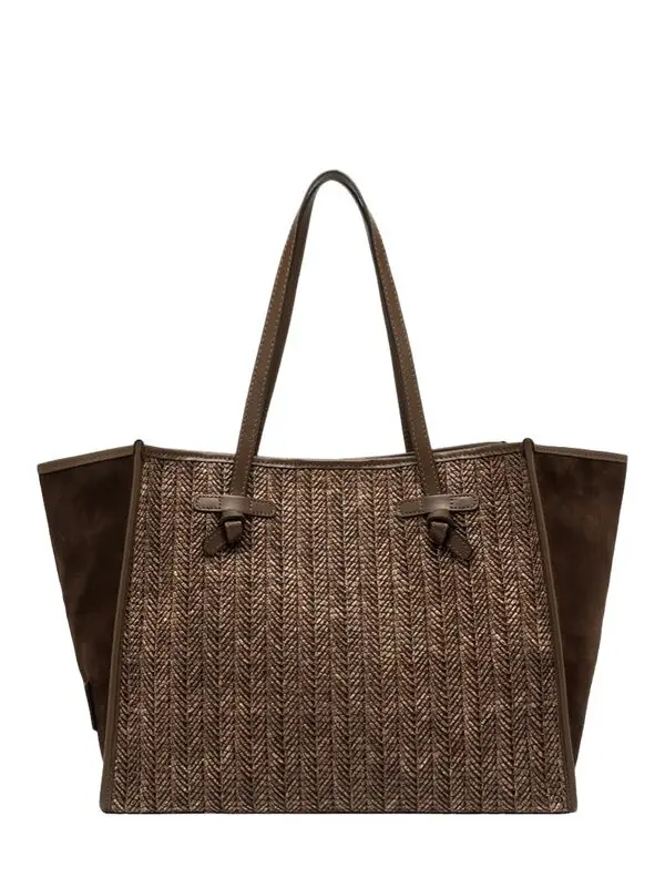 GIANNI CHIARINI Marcella Woven-effect Tote Bag - Brown