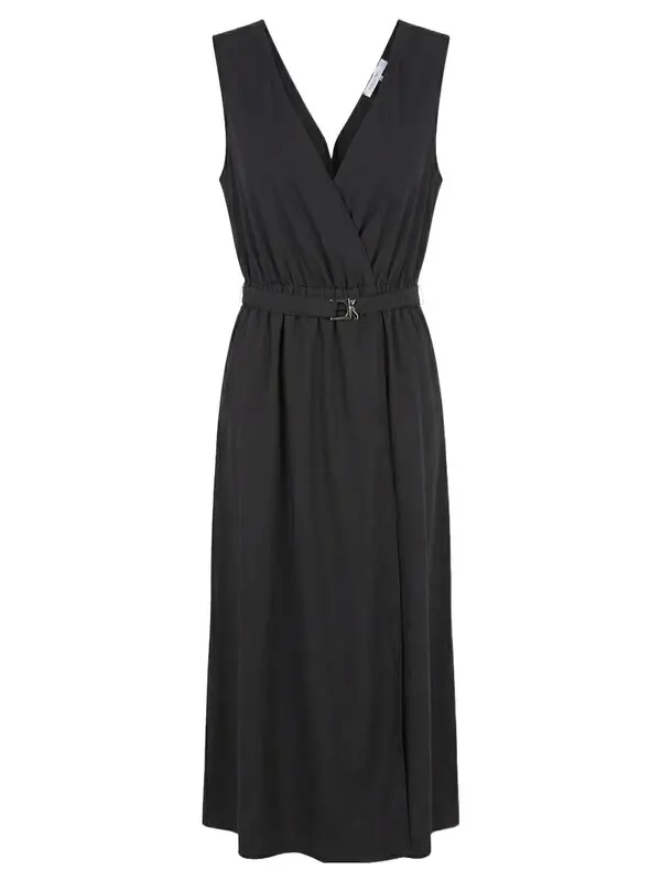 Patrizia Pepe Belted Midi Dress - Black