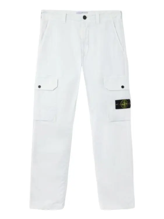 Stone Island Logo-patch Cargo Pants - Sky-blue