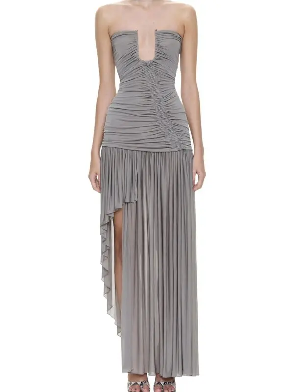 Christopher Esber Arced Orion Strapless Gown - Gray