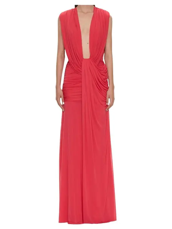 Christopher Esber Ripple Drape Gown - Red
