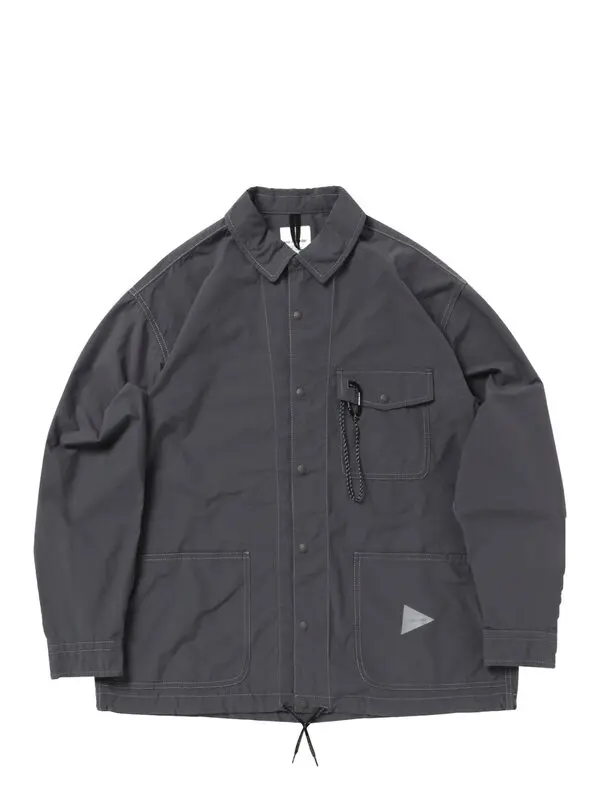AND WANDER Technical Shirt Jacket - Black
