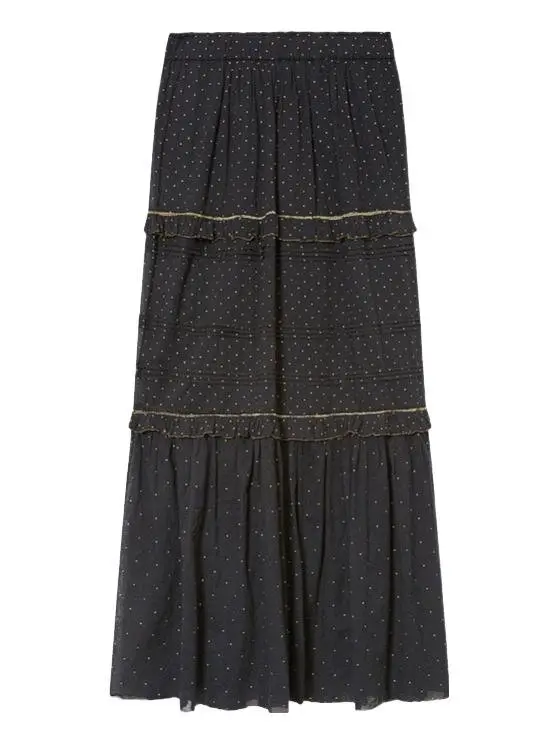 Isabel Marant Étoile Volodia Ruffled Tiered Maxi Skirt - Black