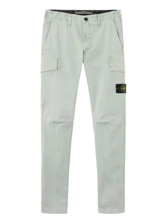 Stone Island Skinny Fit Cargo Trousers - Sage Green