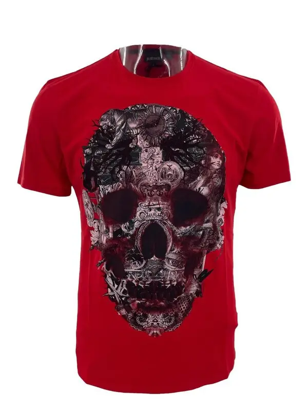 Just Cavalli Pattern Printed Short-sleeved T-shirt - Red