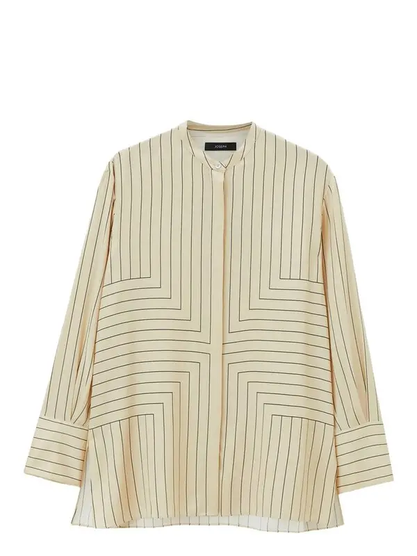 JOSEPH Striped Geometric Shirt - Nude