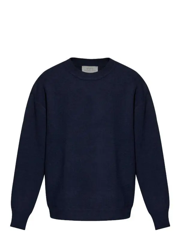 Studio Nicholson Moray Wool-blend Crew Neck Sweater - Black