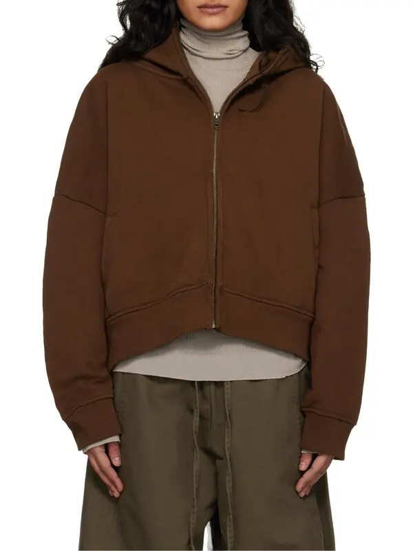 ENTIRE STUDIOS Zip-up Hoodie - Brown