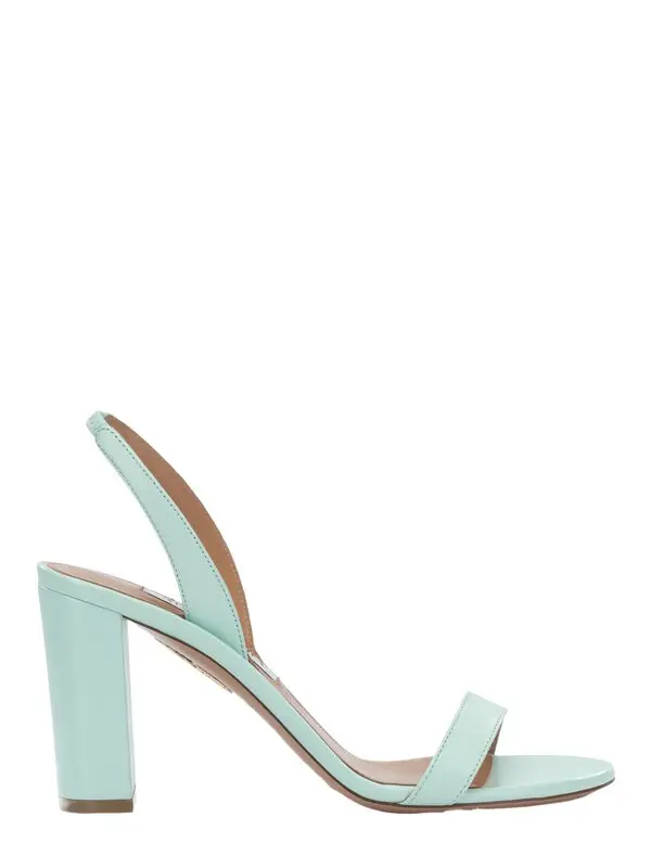 AQUAZZURA So Nude Block 85 Heeled Sandals - Light Blue