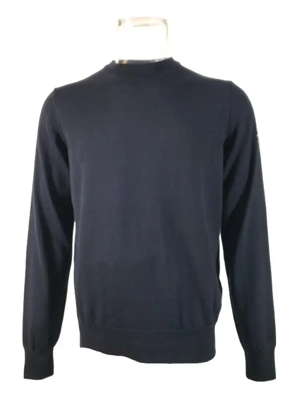 EA7 Round Neck Long Sleeve Sweater - Black