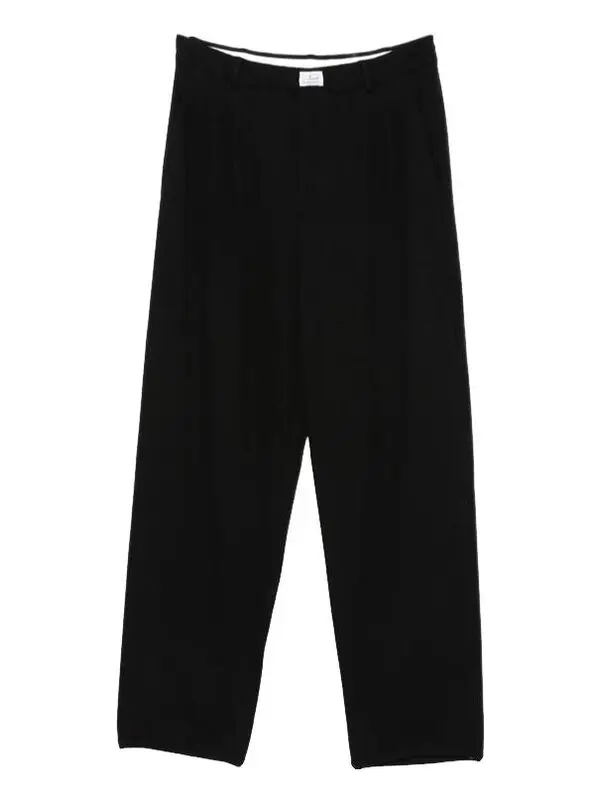 MAGLIANO Elasticated Waist Trousers With Logo Patch - Black