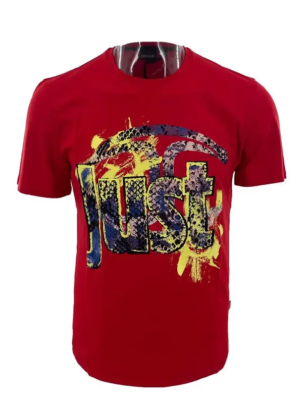 Just Cavalli Logo Short-sleeved T-shirt - Red