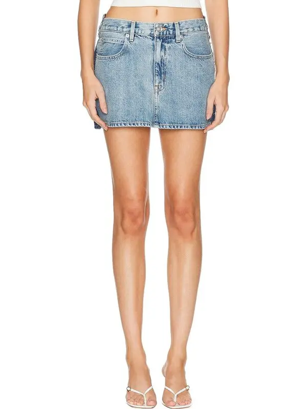 SLVRLAKE Denim Mini Skirt - Nude