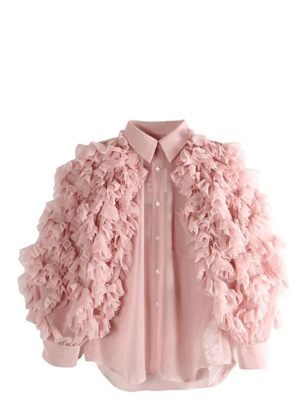 Comme Des Garçons Ruffled Shirt - Pink
