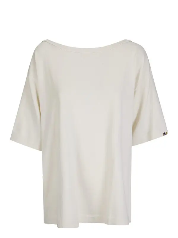 EXTREME CASHMERE X Collum Boat-neck Knitted Top - White