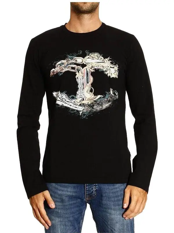 Just Cavalli Round-necked T-shirt - Black