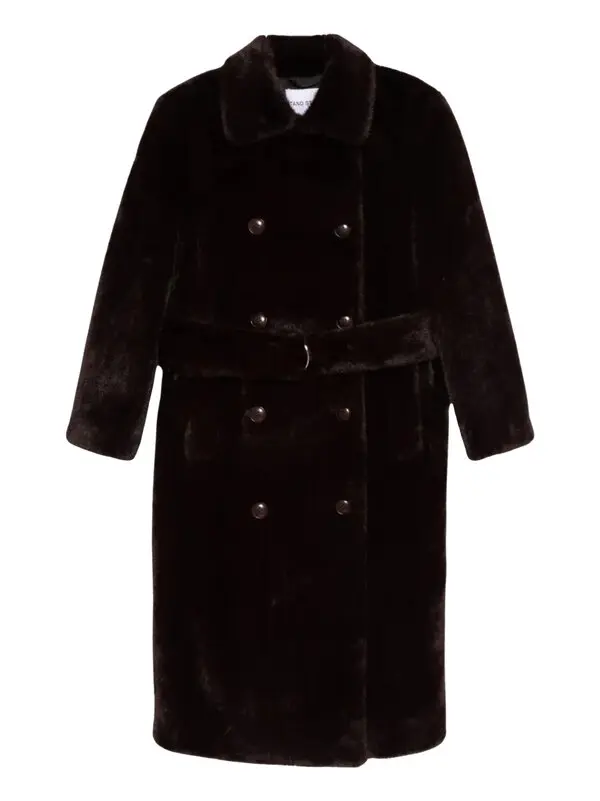 STAND STUDIO Double-breasted Coat - Black