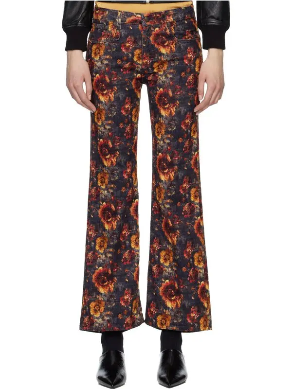 R13 Joan Flared Cropped Jeans - Black