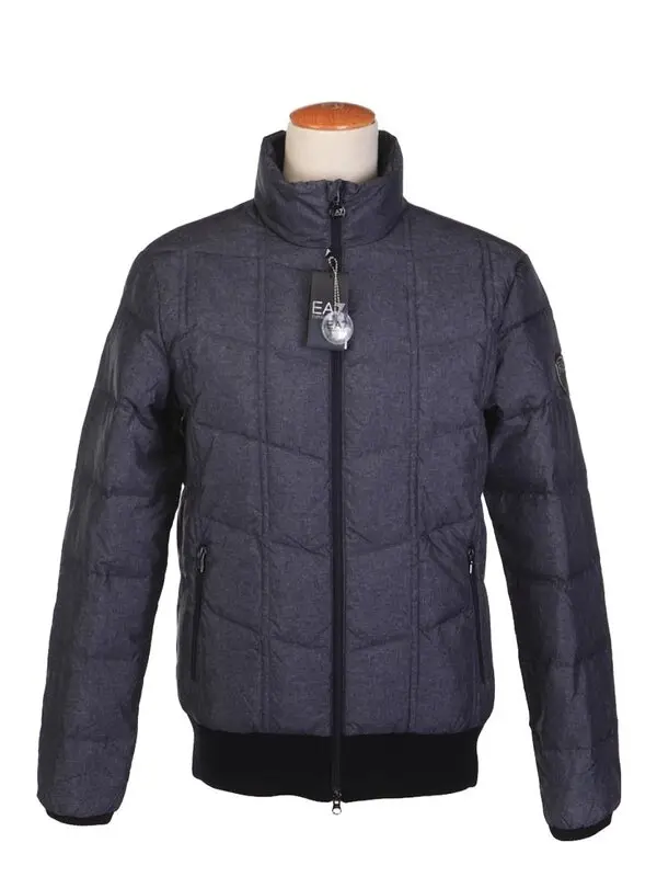 EA7 Padded Logo Down Jacket - Black