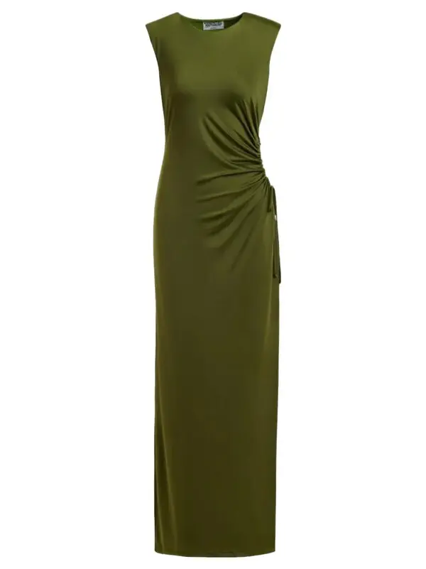 Essentiel Antwerp Joye 098" Draped Jersey Maxi Dress - Khaki