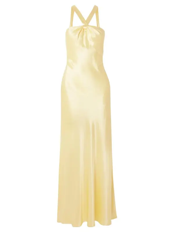 Rixo Backless Maxi Dress - Yellow