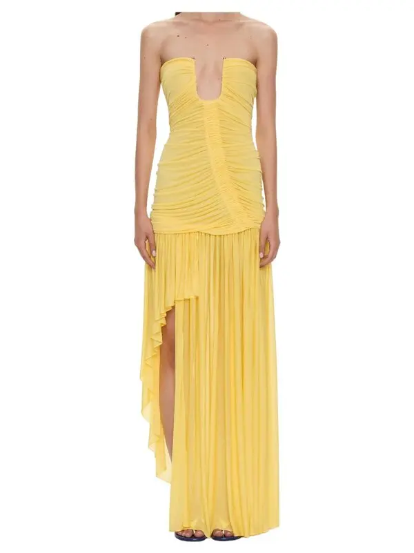 Christopher Esber Strapless Plunged V-neck Gown - Soleil