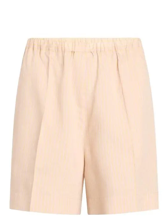 PATOU Striped Relaxed Shorts - Apricot Beige