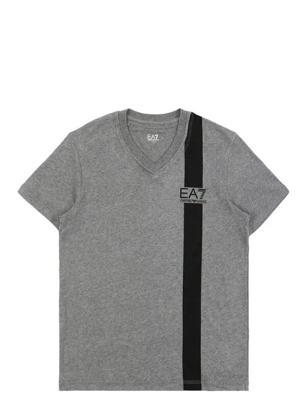 Emporio Armani V-collar Short-sleeved T-shirt - Gray