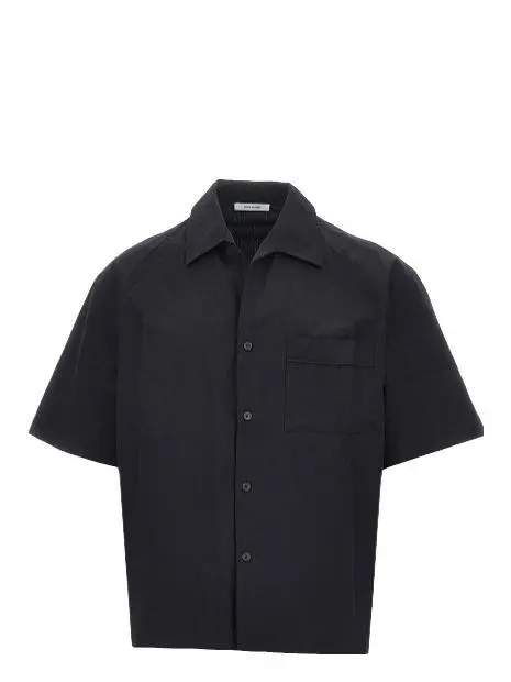 ENTIRE STUDIOS V-neck Short-sleeve Shirt - Black
